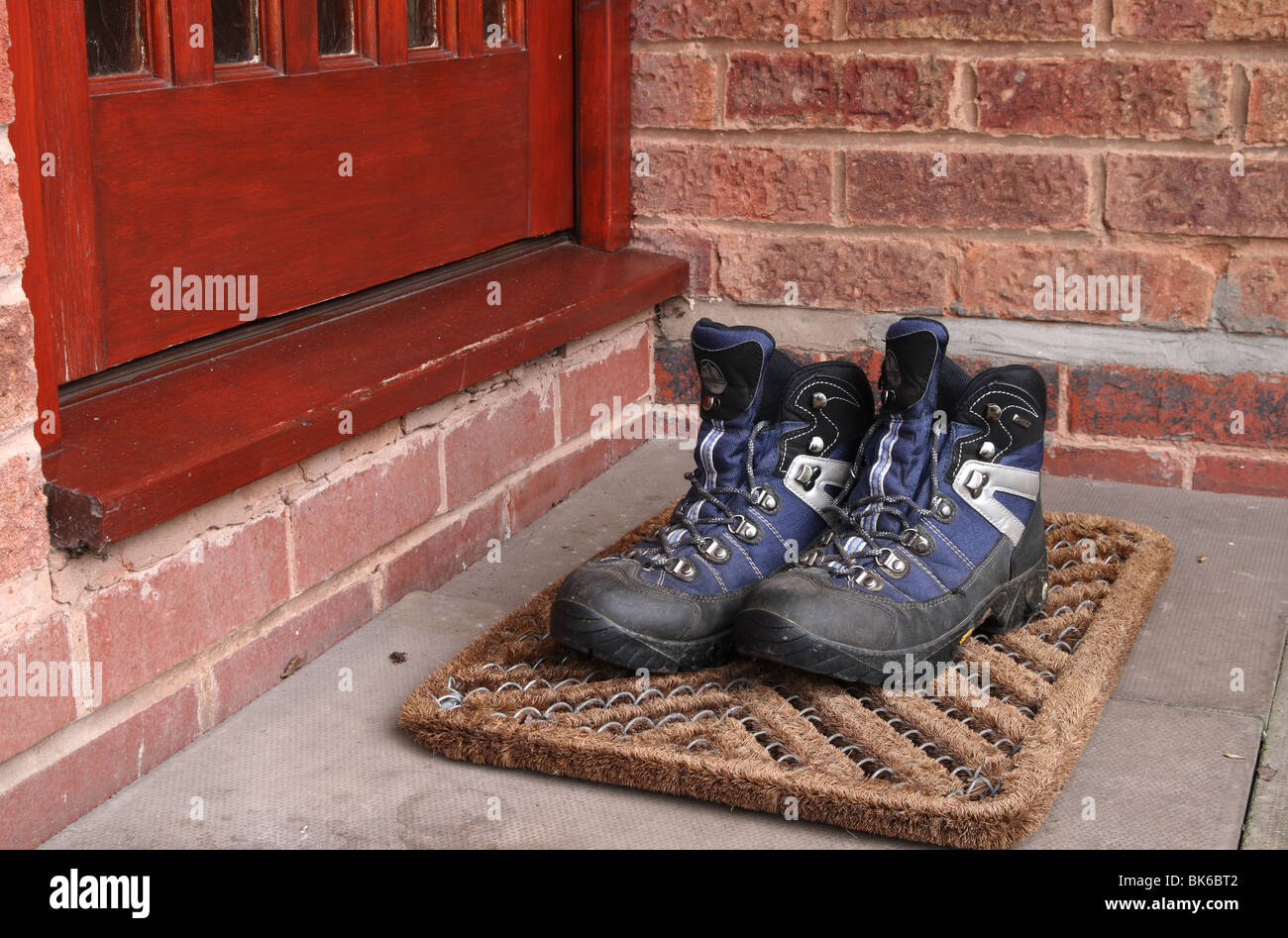 Walking boots doorstep hi-res stock photography and images - Alamy