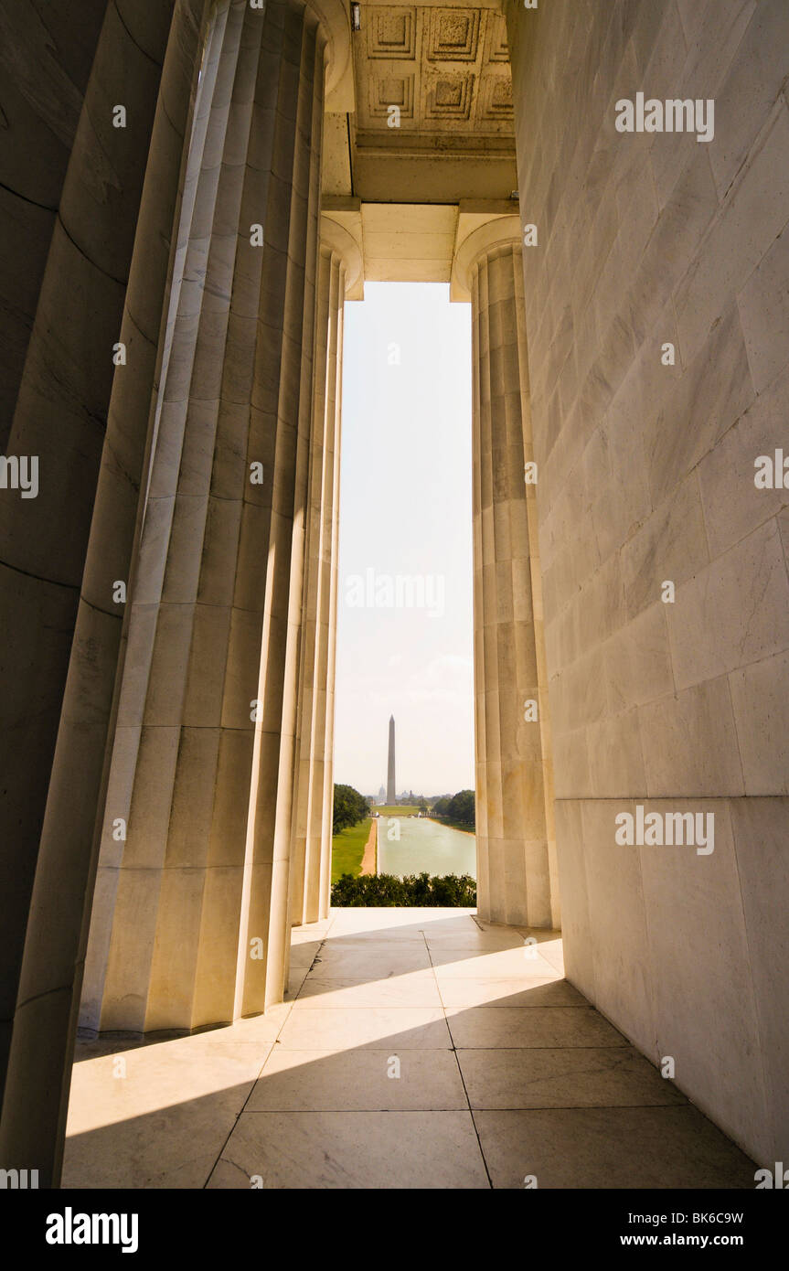 Lincoln memorial from monument hi-res stock photography and images - Alamy