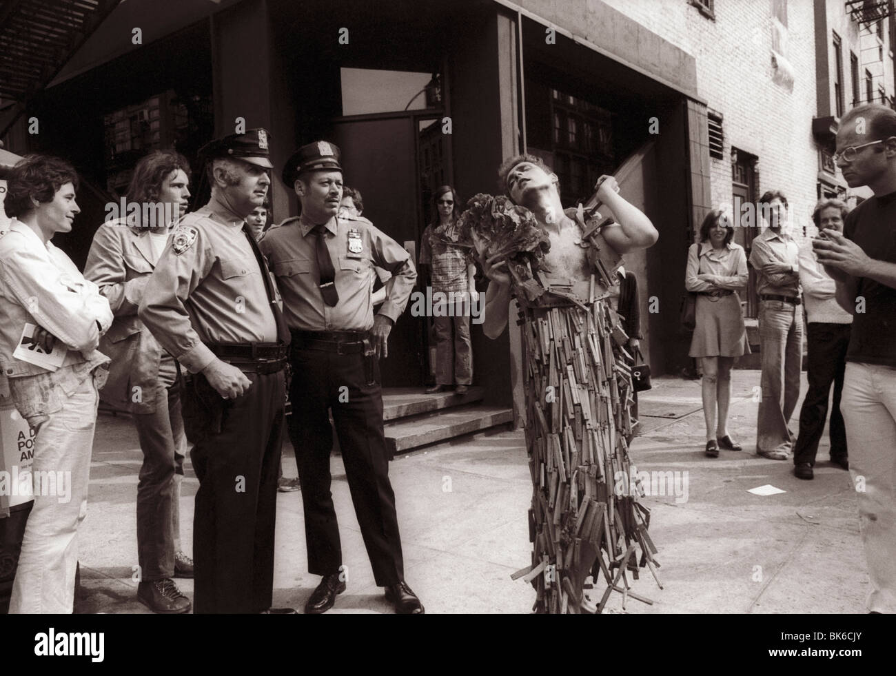 A performance artist Stephen Varble on West Broadway in Soho in New ...
