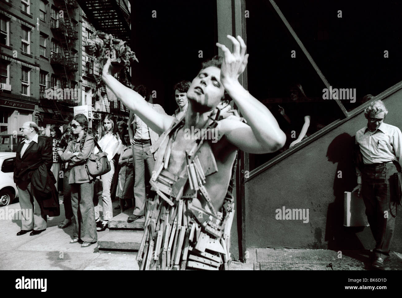 A performance artist Stephen Varble on West Broadway in Soho in New ...
