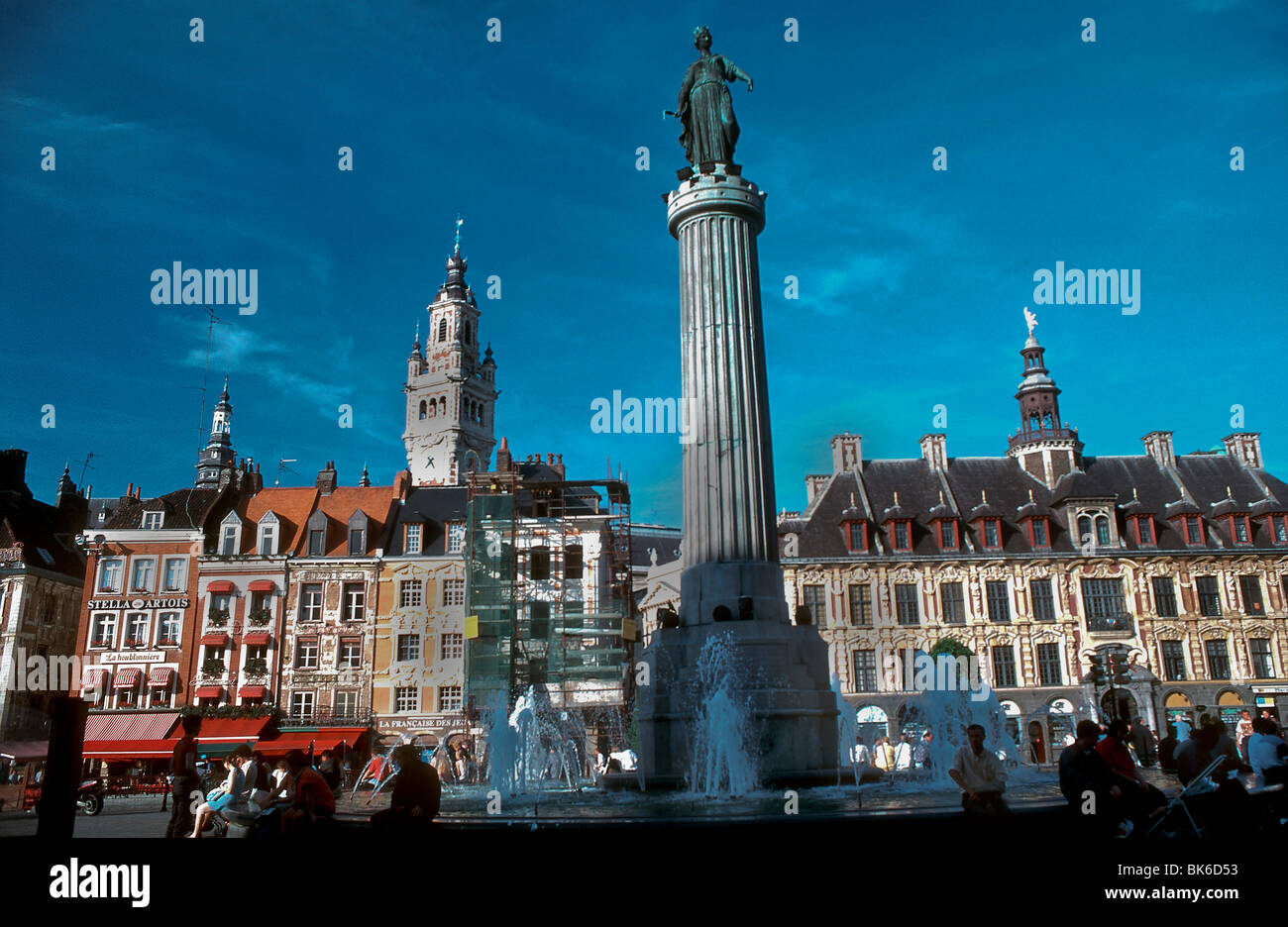 Lille, France, Le Grand Place, in City Center. Cityscape, Urban Scenic ...