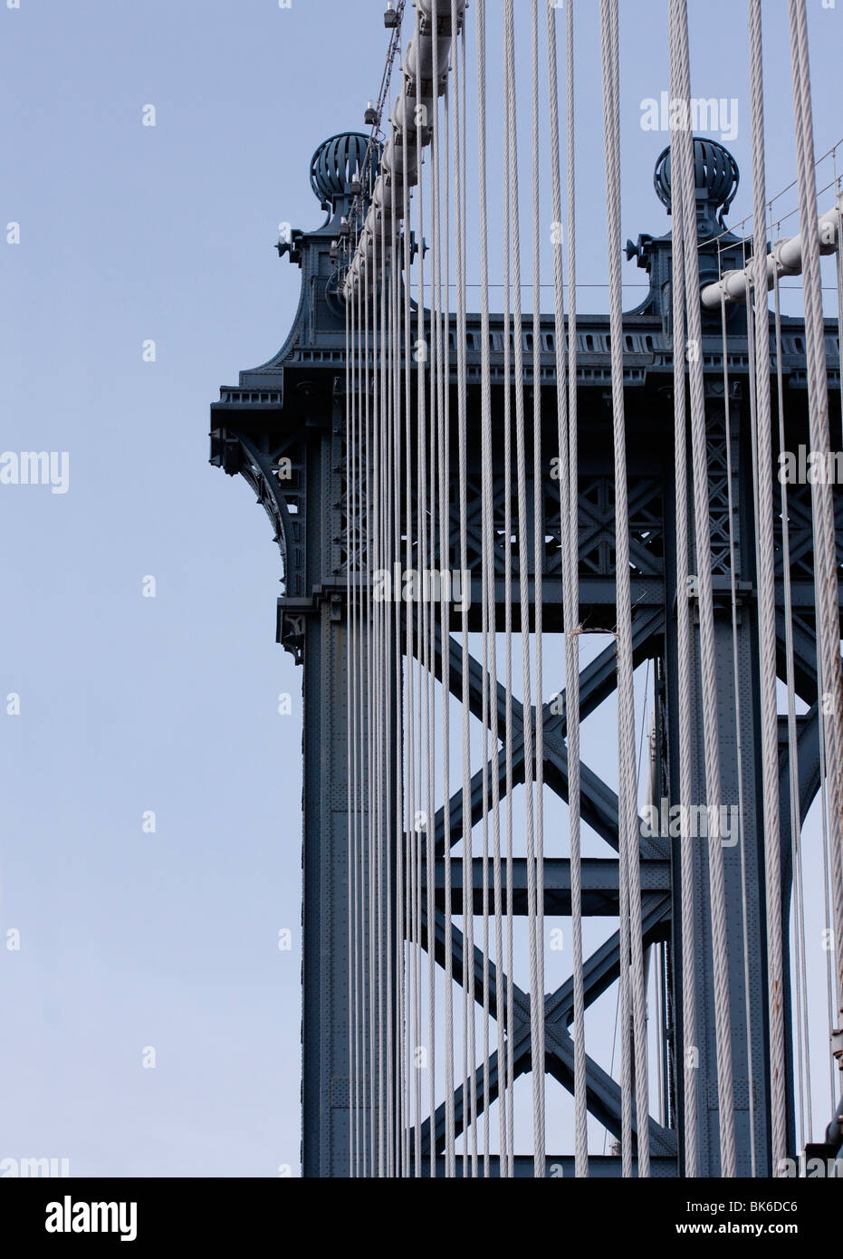New York City's Manhattan Bridge tower detail Stock Photo - Alamy