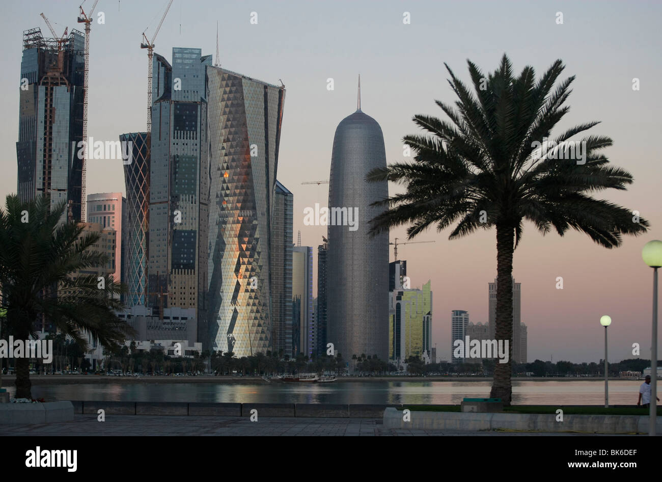 Sunset over West Bay in Doha,Qatar Stock Photo - Alamy