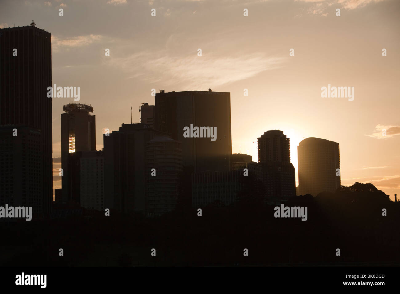 Sydney city centre at dusk, Australia Stock Photo - Alamy