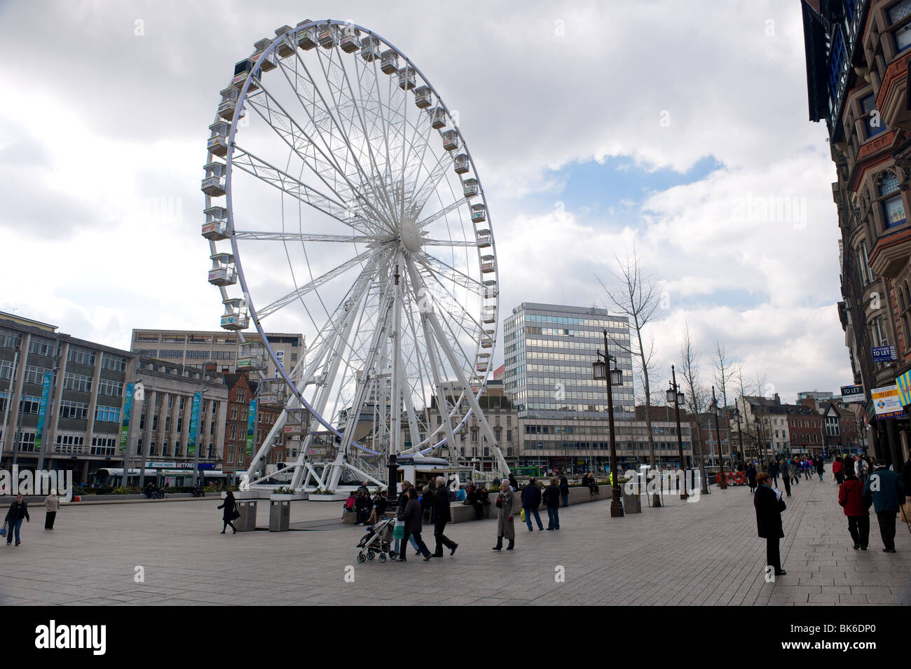 The Wheel of Nottingham, Old Market Square, Nottingham, England Stock ...