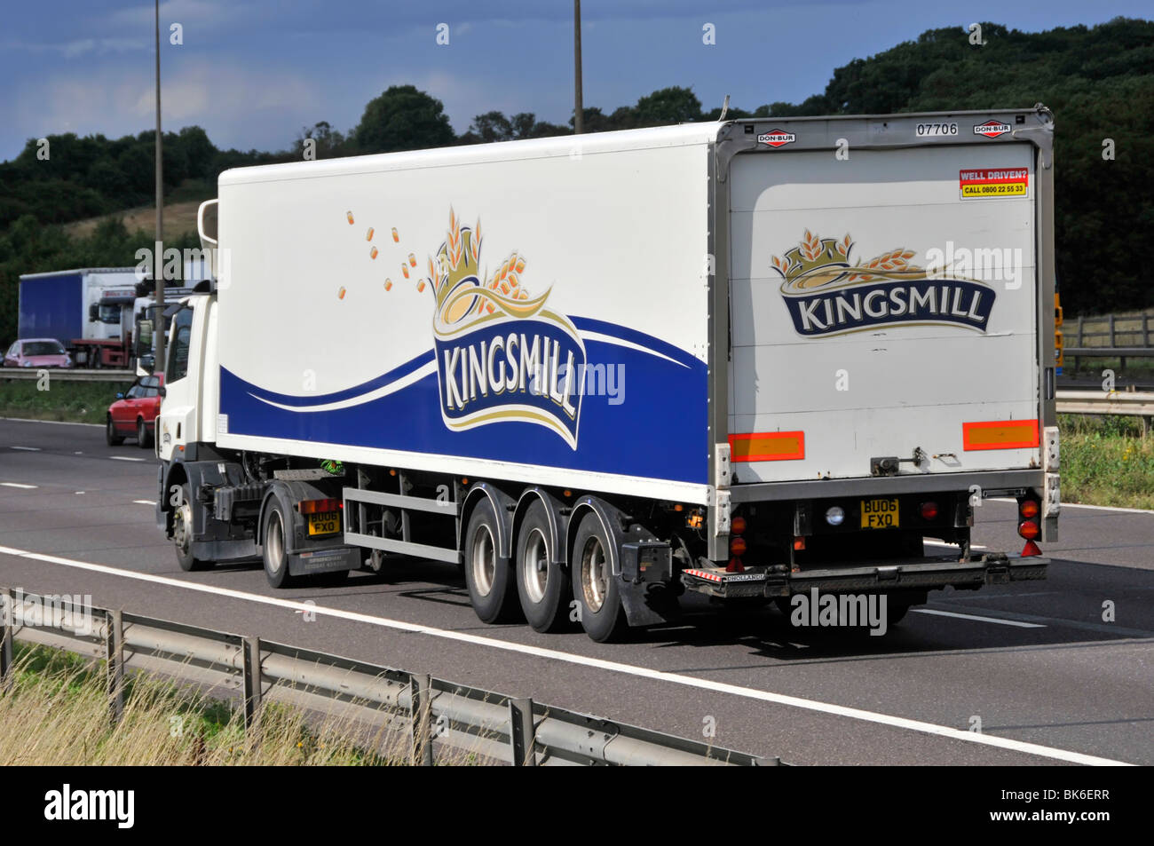 Advertising side & back of articulated trailer for Kingsmill bread a ...