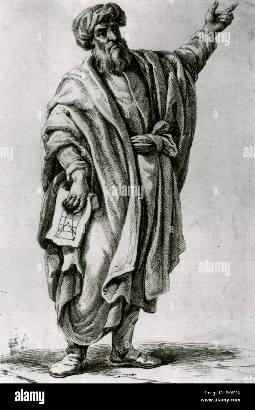 EUCLID - Greek mathematician around 300 BC as shown in an 18th century ...