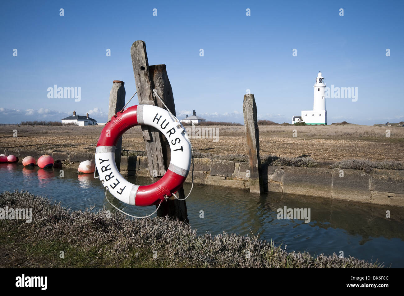 Hurst point Lighthouse near Hurst Castle, Milford on Sea, Hampshire, UK ...