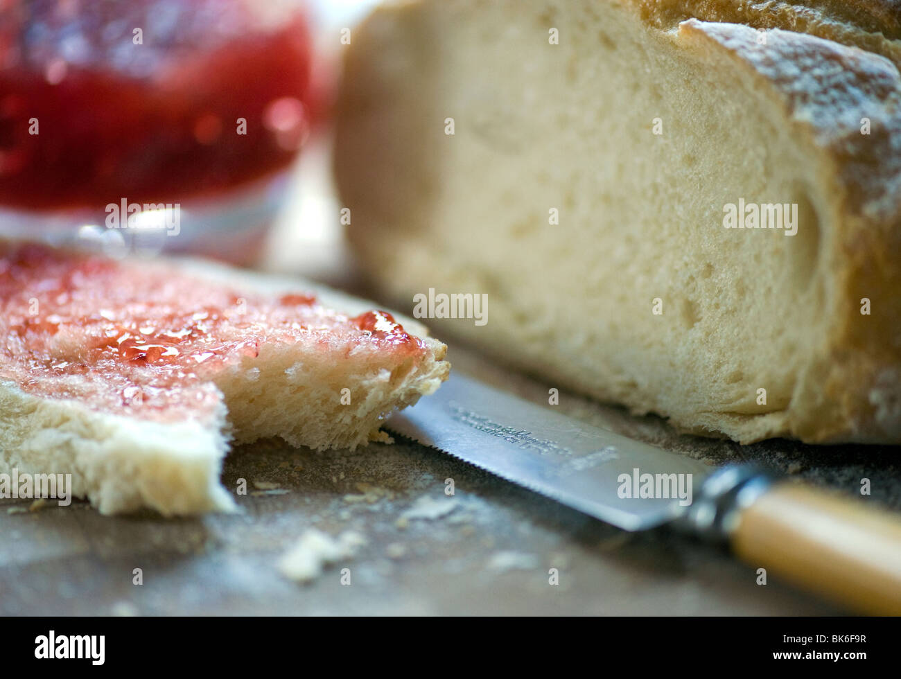 Slice of bread and jam hi-res stock photography and images - Alamy