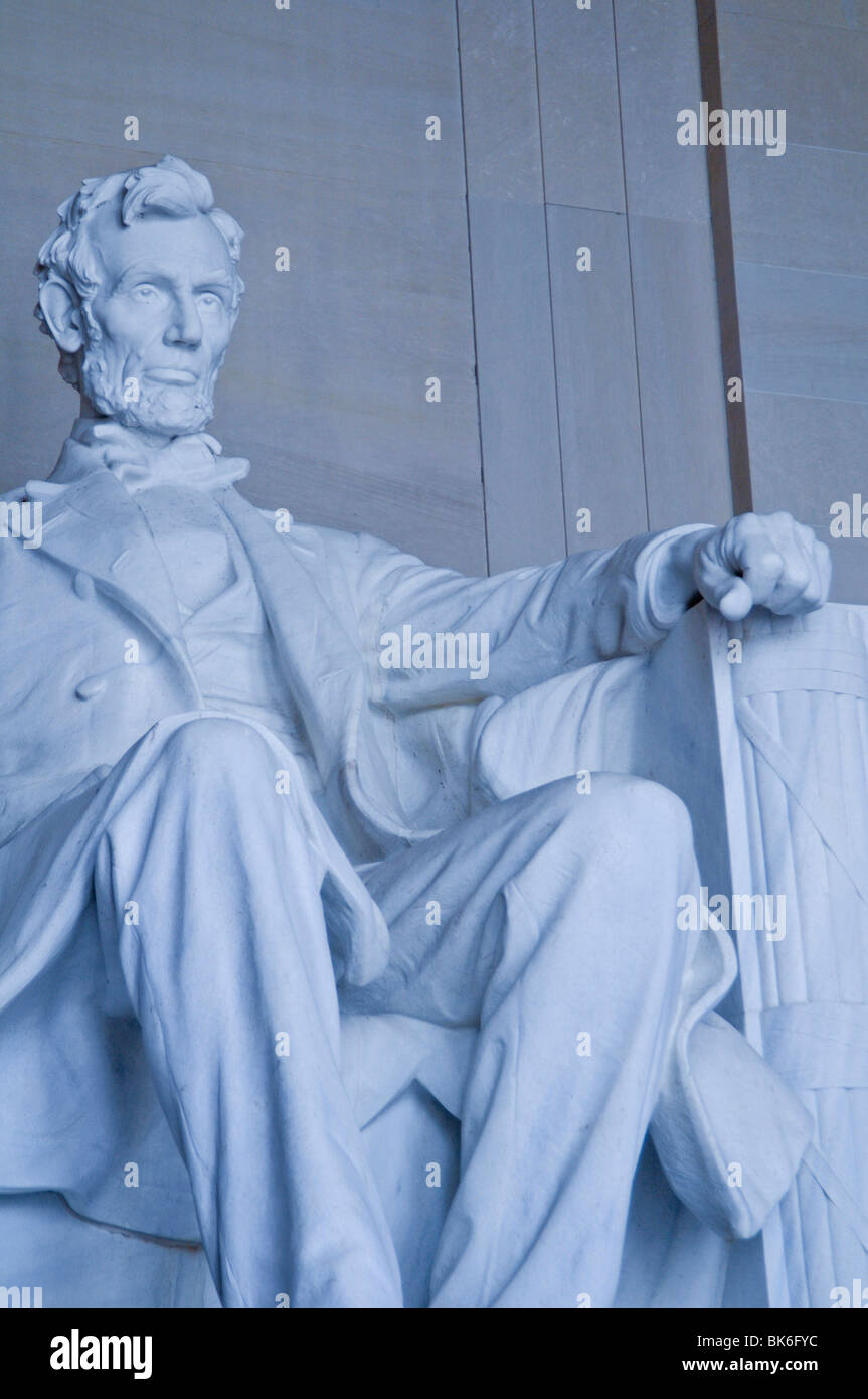 Inside of the Lincoln Memorial in Washington DC Stock Photo - Alamy