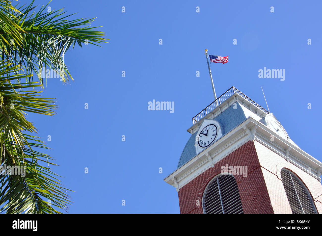 Clock tower, Key West, Florida, USA Stock Photo - Alamy