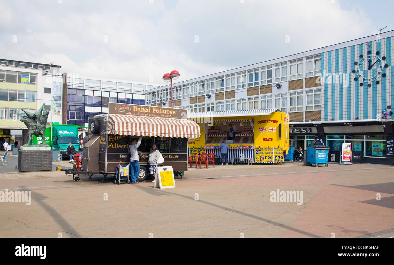Harlow Town market square Stock Photo - Alamy