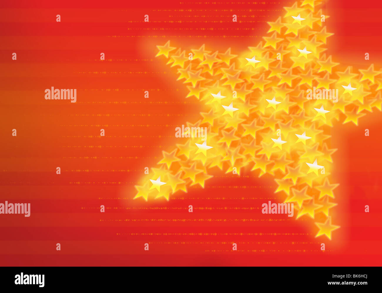 Gold star on red background Stock Photo - Alamy