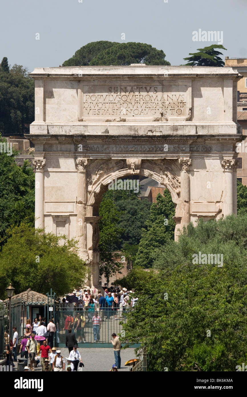 Italy, Rome, Arch of Titus, (Titus gate or Arcus Titi) – the conquering ...