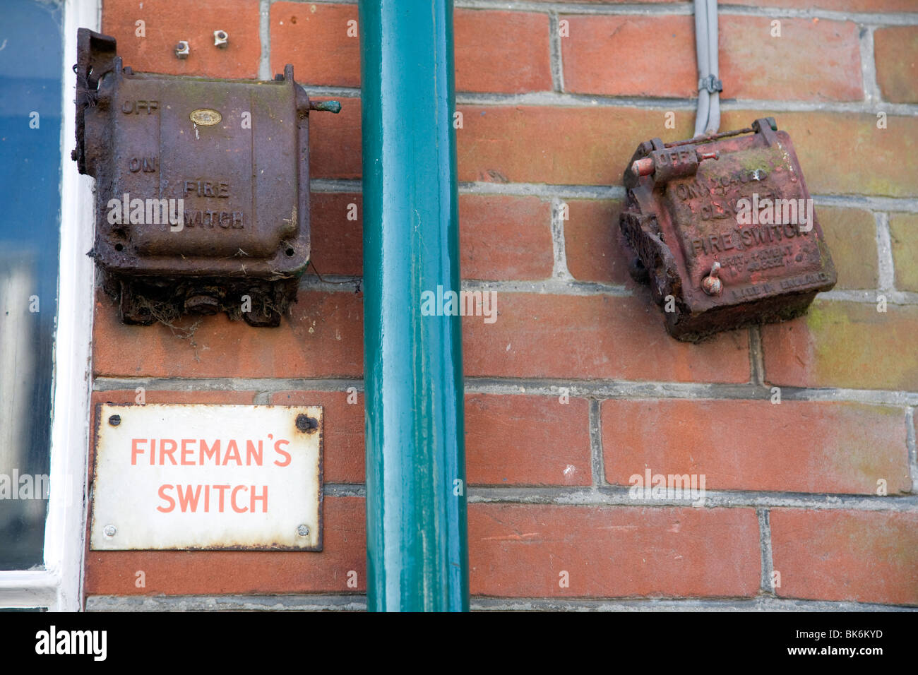 Old Fireman's switch mechanisms, Walberswick, Suffolk Stock Photo - Alamy