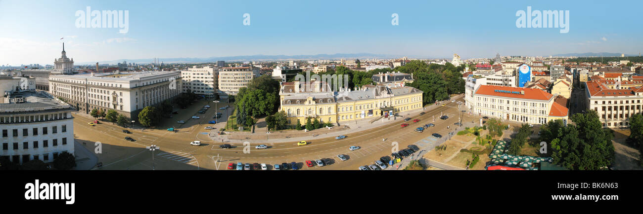 Aerial view of Alexander Batenberg square in Sofia Stock Photo - Alamy