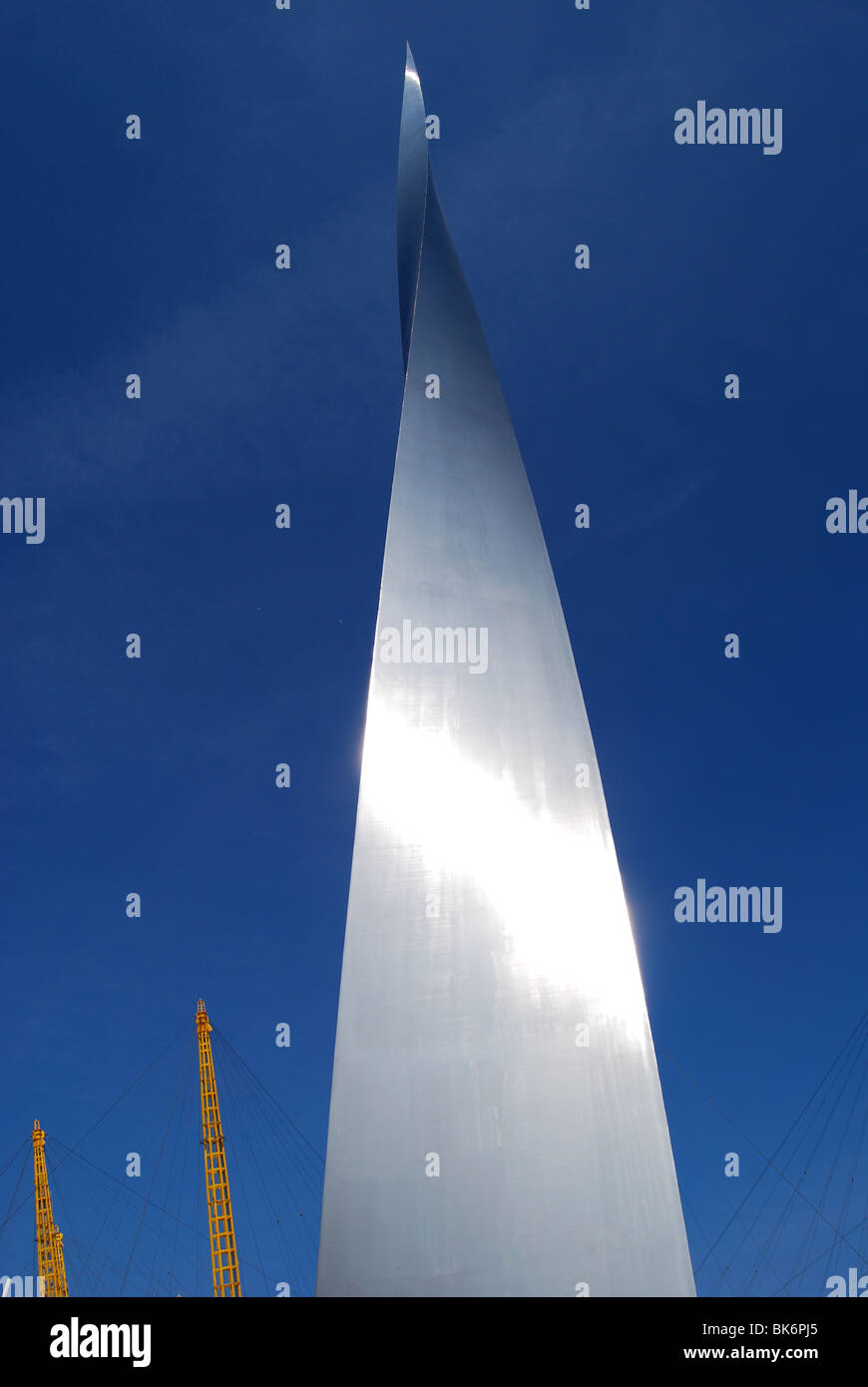 Greenwich Dome O2 Peninsula Spire Stainless steel Stock Photo - Alamy