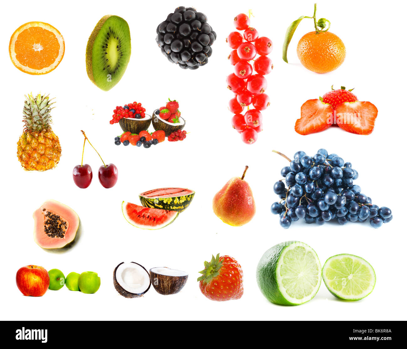 Assortment of fruit. Isolation on white Stock Photo - Alamy