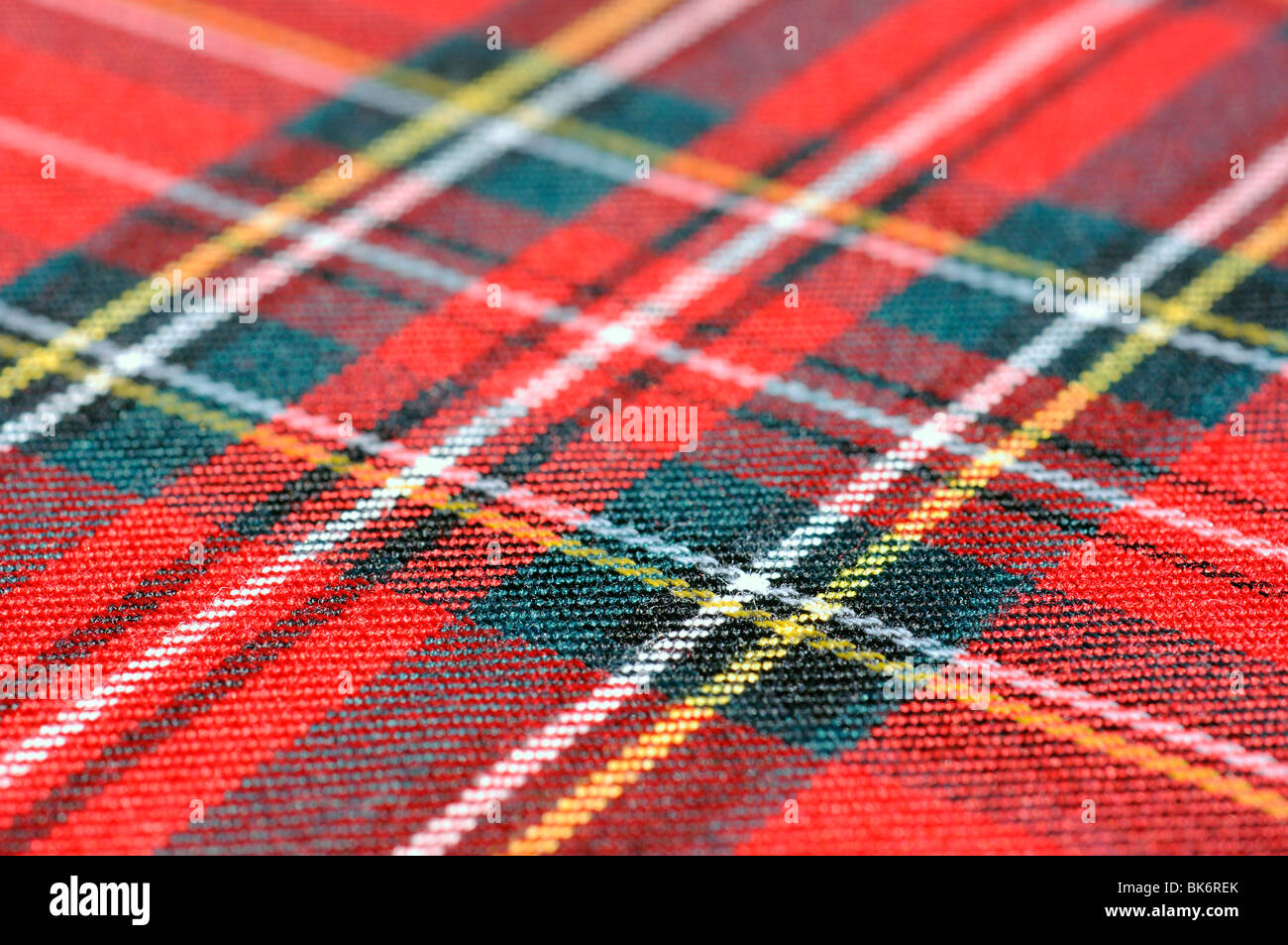Scottish plaid fabric closeup Stock Photo - Alamy