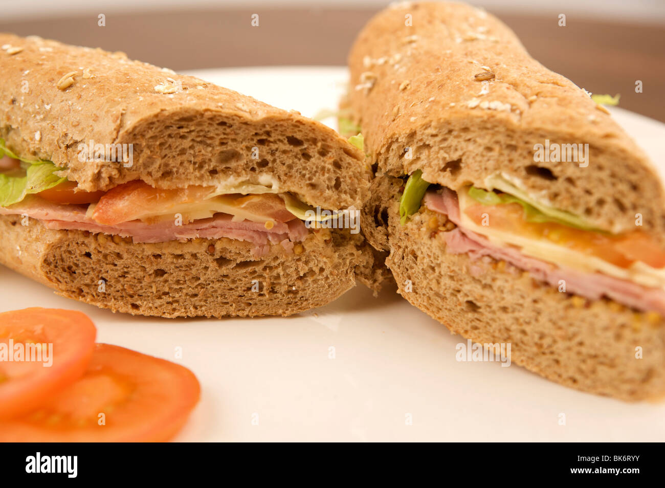 Ham Salad Sandwich Roll Stock Photo - Alamy