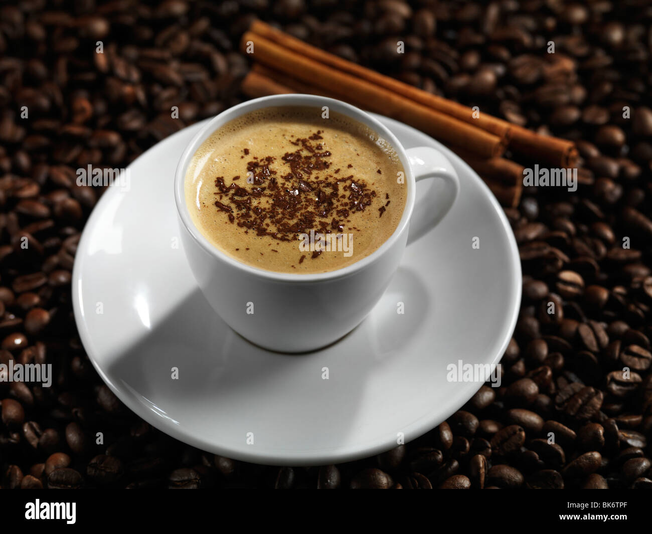 Cup top view milk foam coffee closeup hi-res stock photography and ...