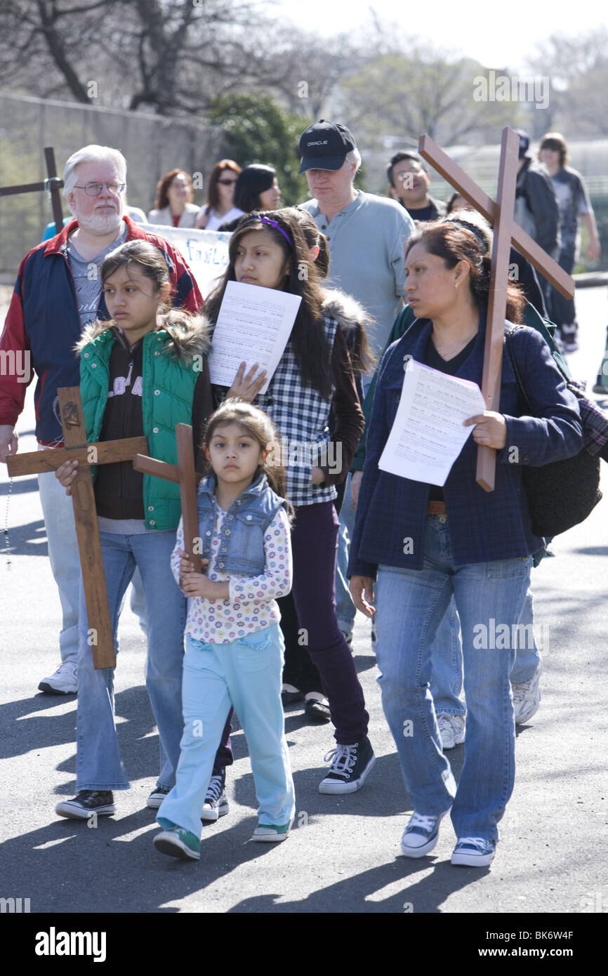 Roman Catholics of various ethnic groups participate on Good Friday in ...