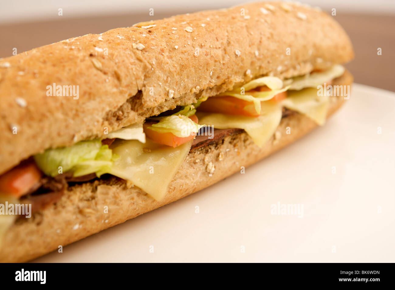 Hot Roast Beef Sandwich Roll Stock Photo - Alamy