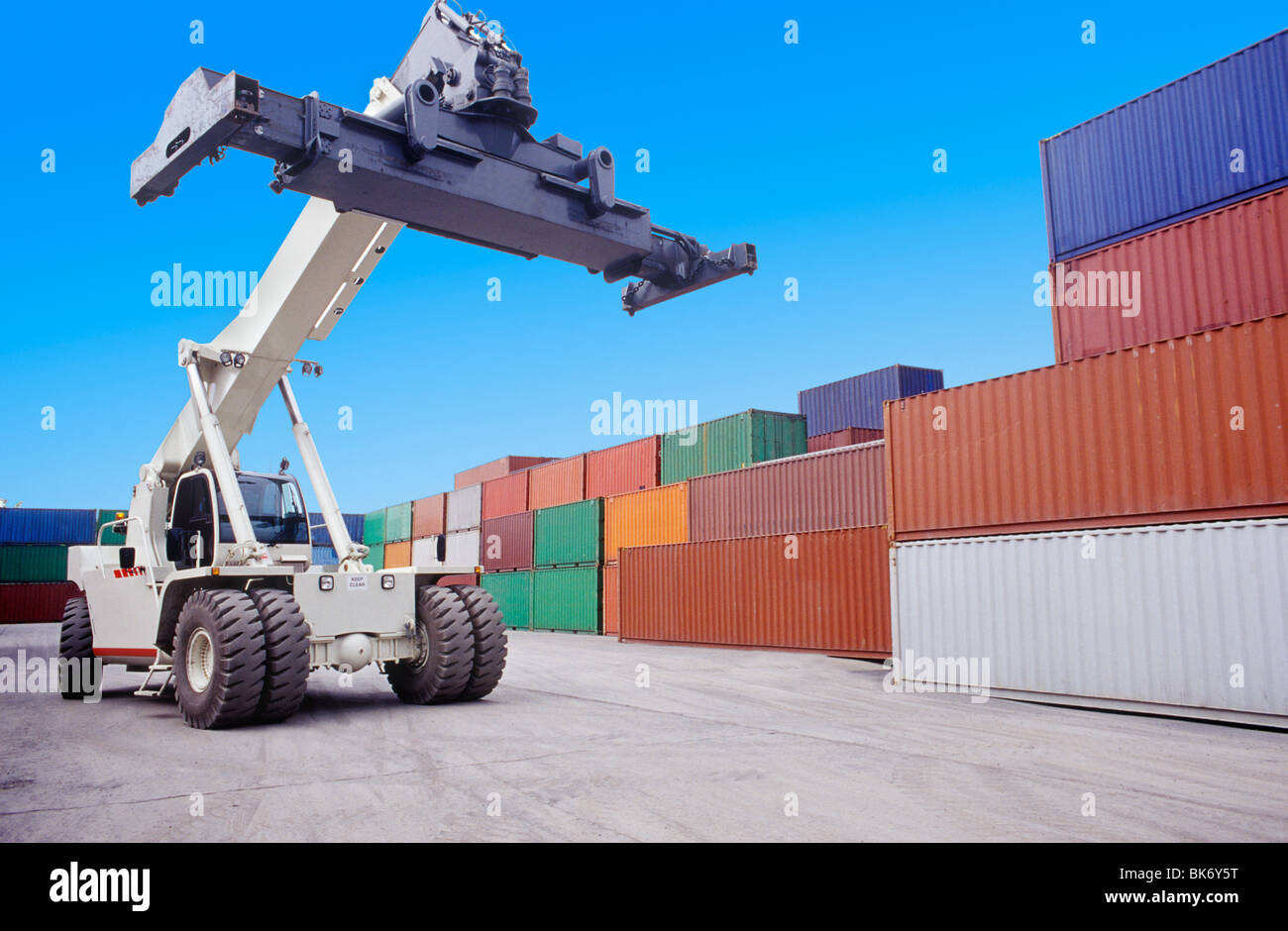 Heavy Lifter in a Shipping Yard Stock Photo - Alamy