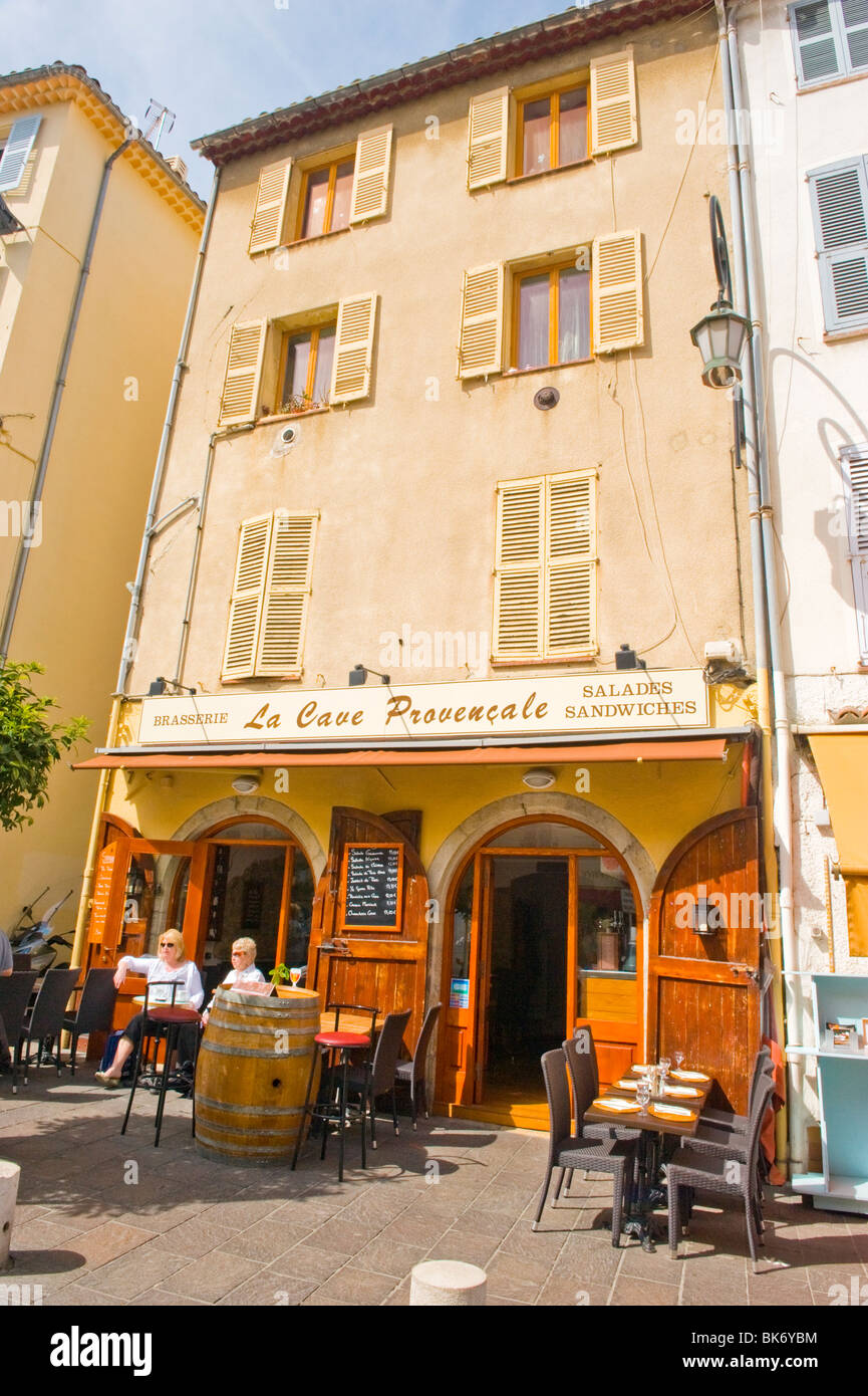 old Antibes , La Cave Provencale , typical pavement brasserie , cafe ...