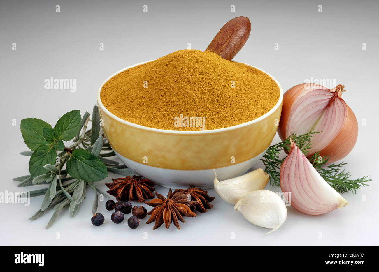 Curry powder and other ingredients Stock Photo - Alamy