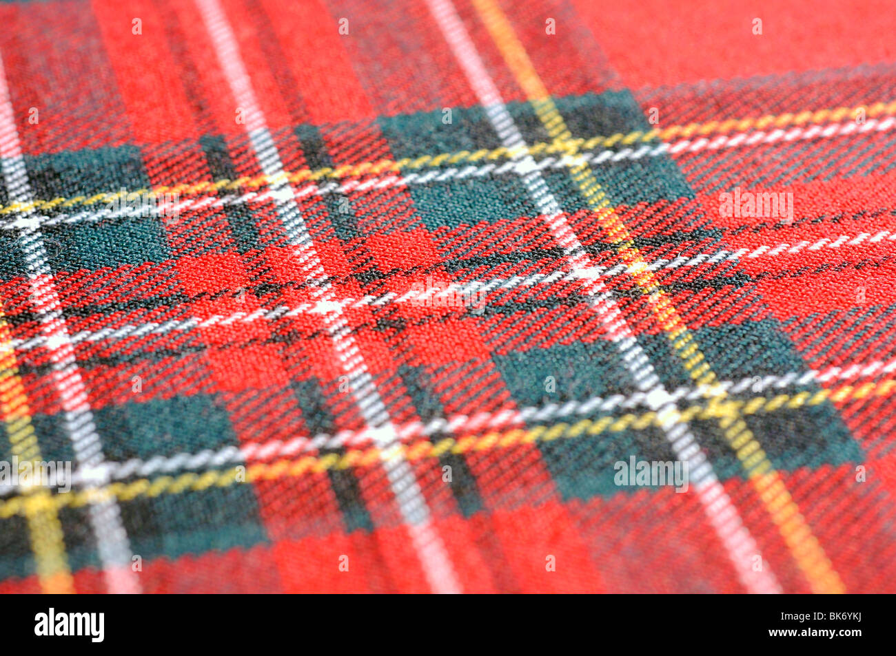 Scottish plaid fabric closeup Stock Photo - Alamy