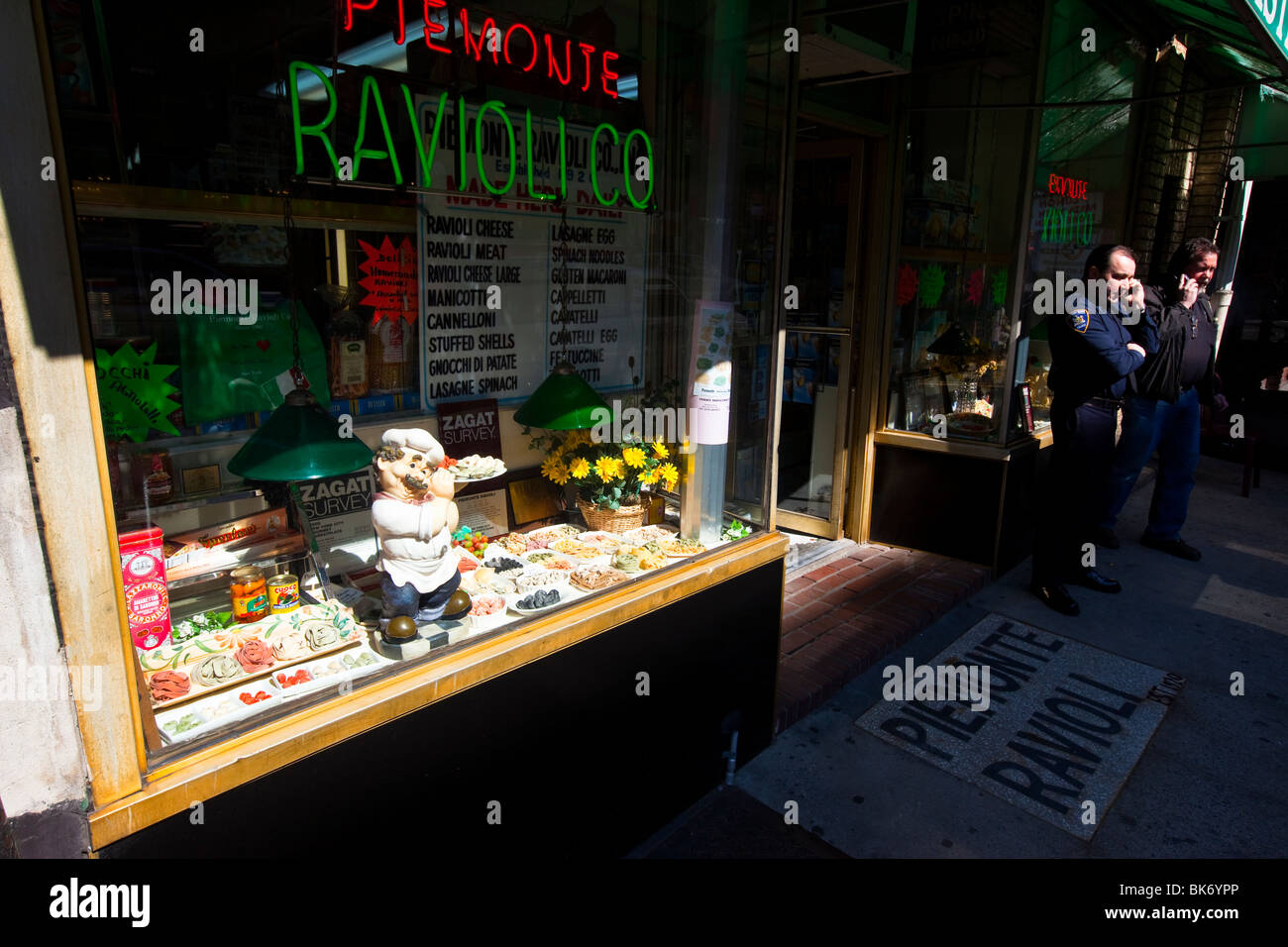 Piemonte Ravioli in Little Italy, Manhattan, New York Stock Photo - Alamy