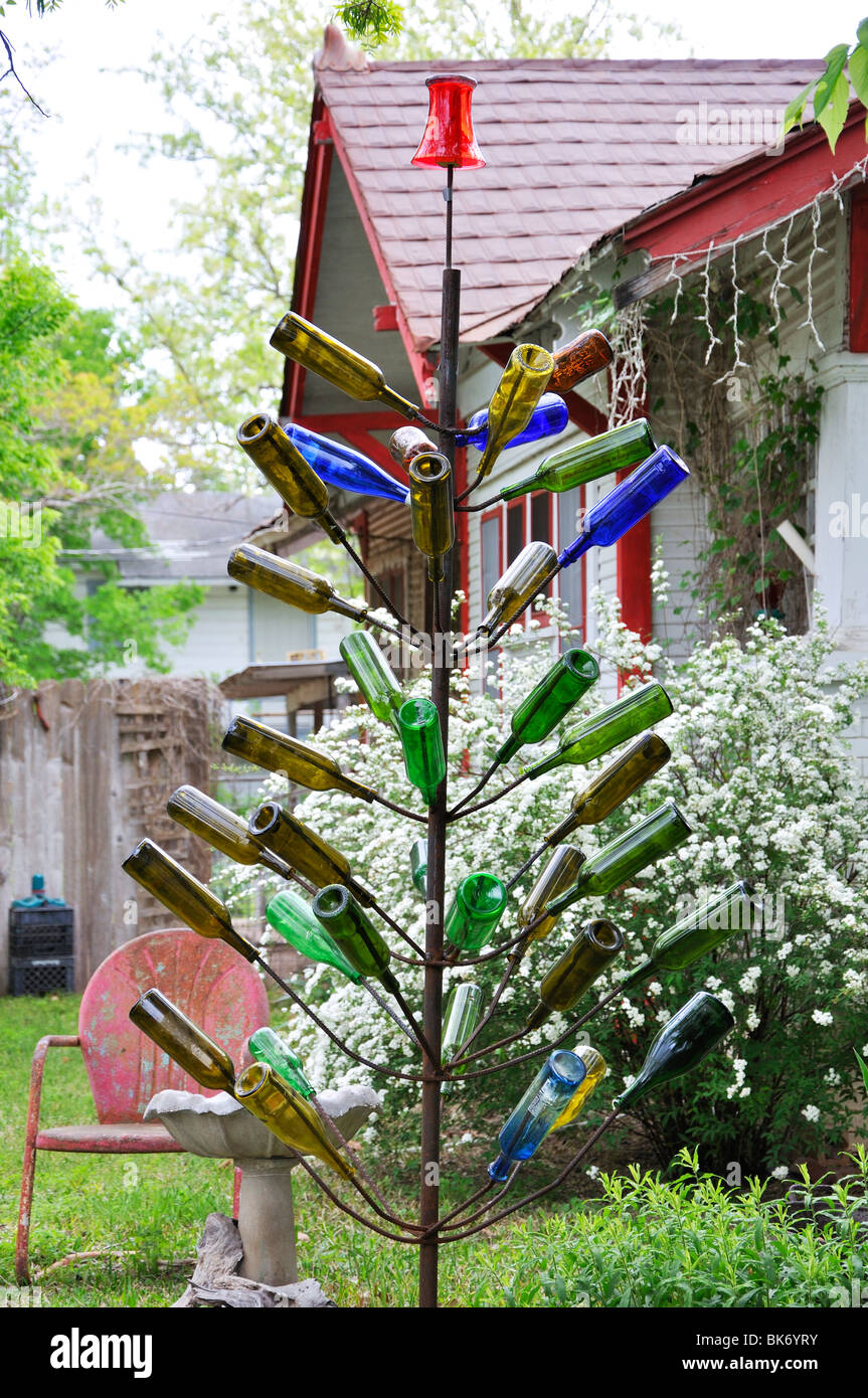 Tree of empty bottles, Burnet, Texas, USA Stock Photo - Alamy