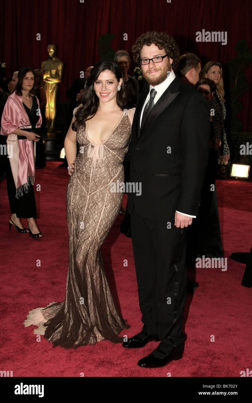 SETH ROGEN & GUEST 80TH ACADEMY AWARDS ARRIVALS HOLLYWOOD LOS ANGELES ...