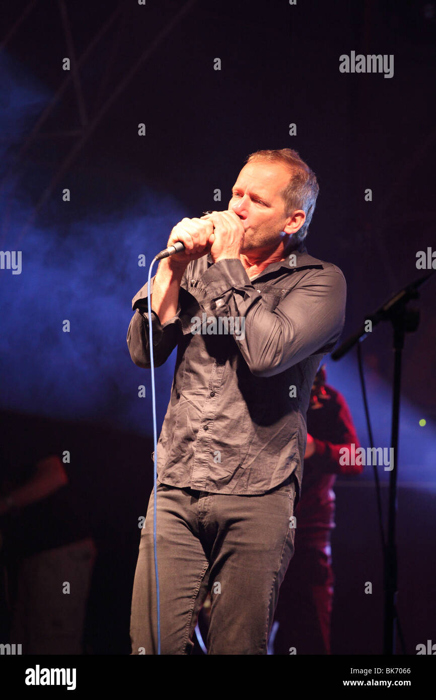 David Koller with his band playing live at Vinobranie 2009 in Modra ...