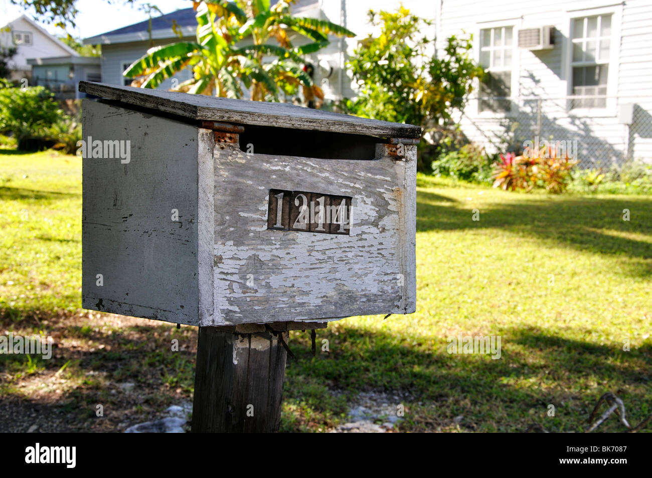 Wooden letter box, Key West, Florida, USA Stock Photo - Alamy