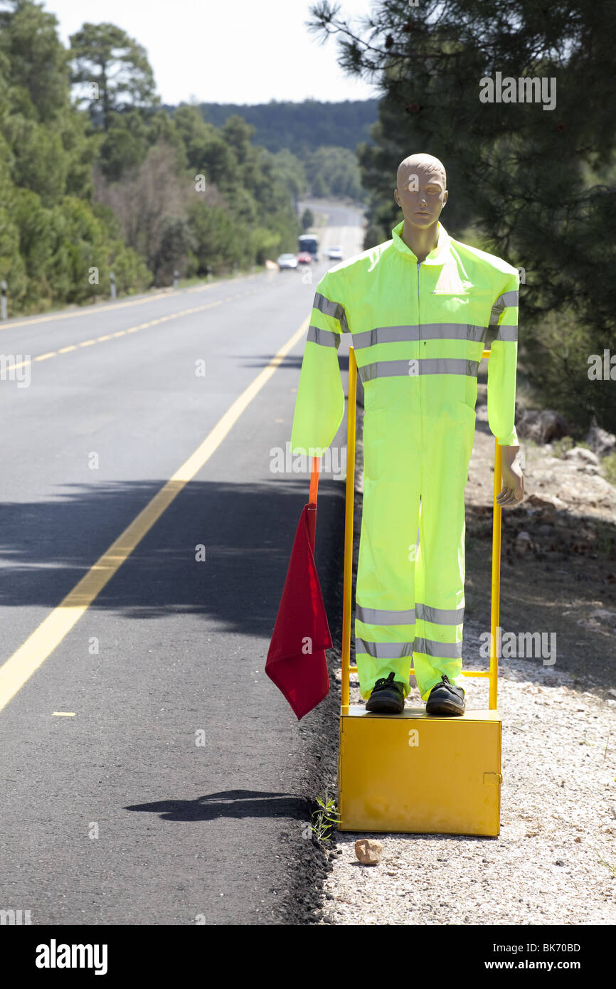 dummie warning car drivers Stock Photo - Alamy