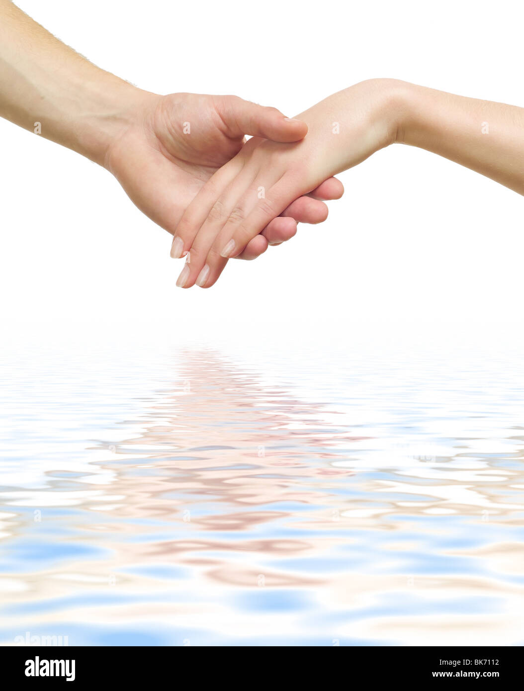 Two hands isolated on a white background Stock Photo - Alamy