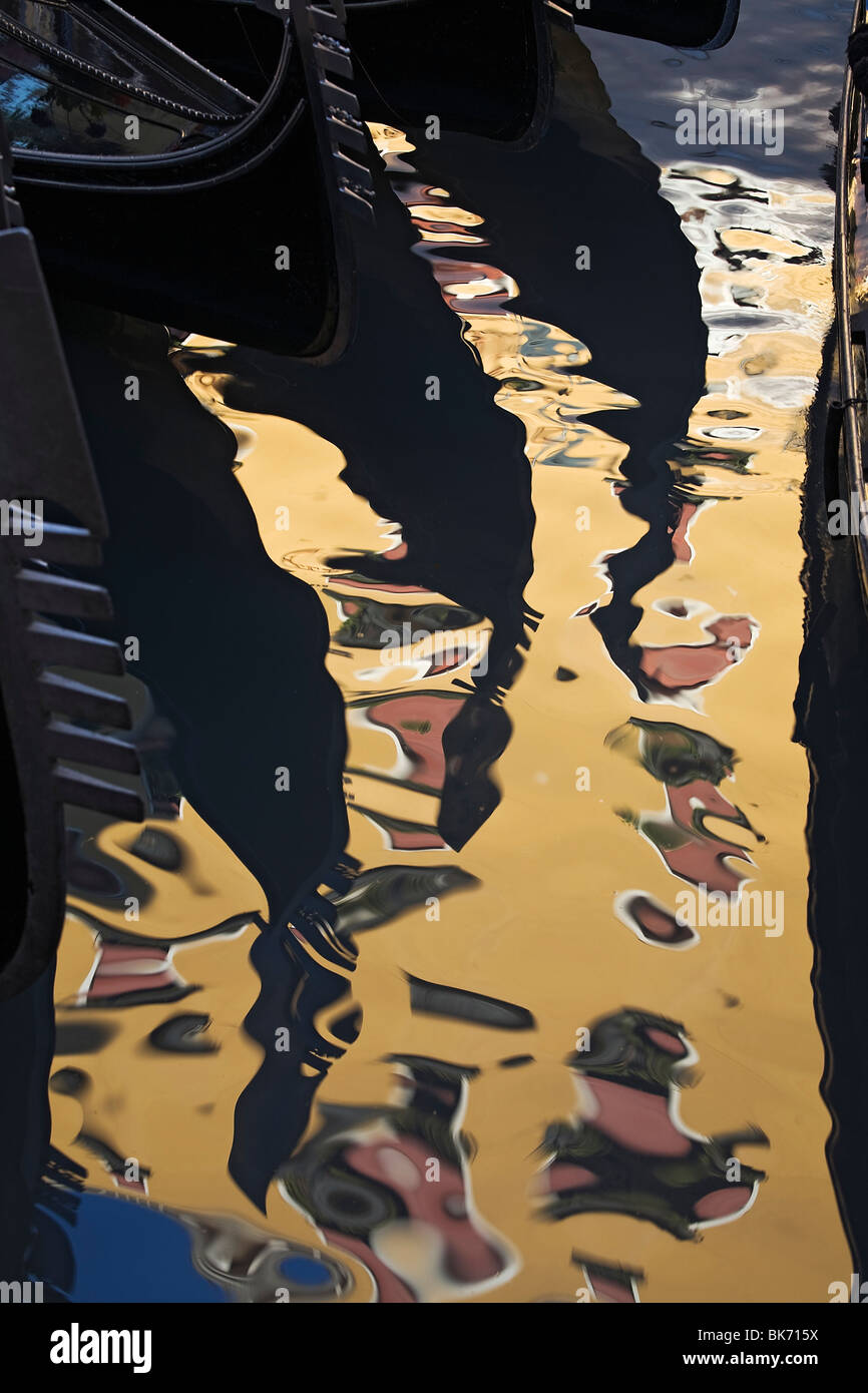 Reflection of gondolas, Venice, Italy Stock Photo - Alamy