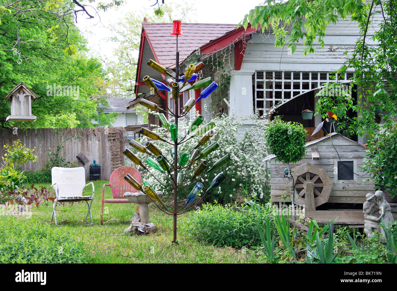 Tree of empty bottles, Burnet, Texas, USA Stock Photo - Alamy