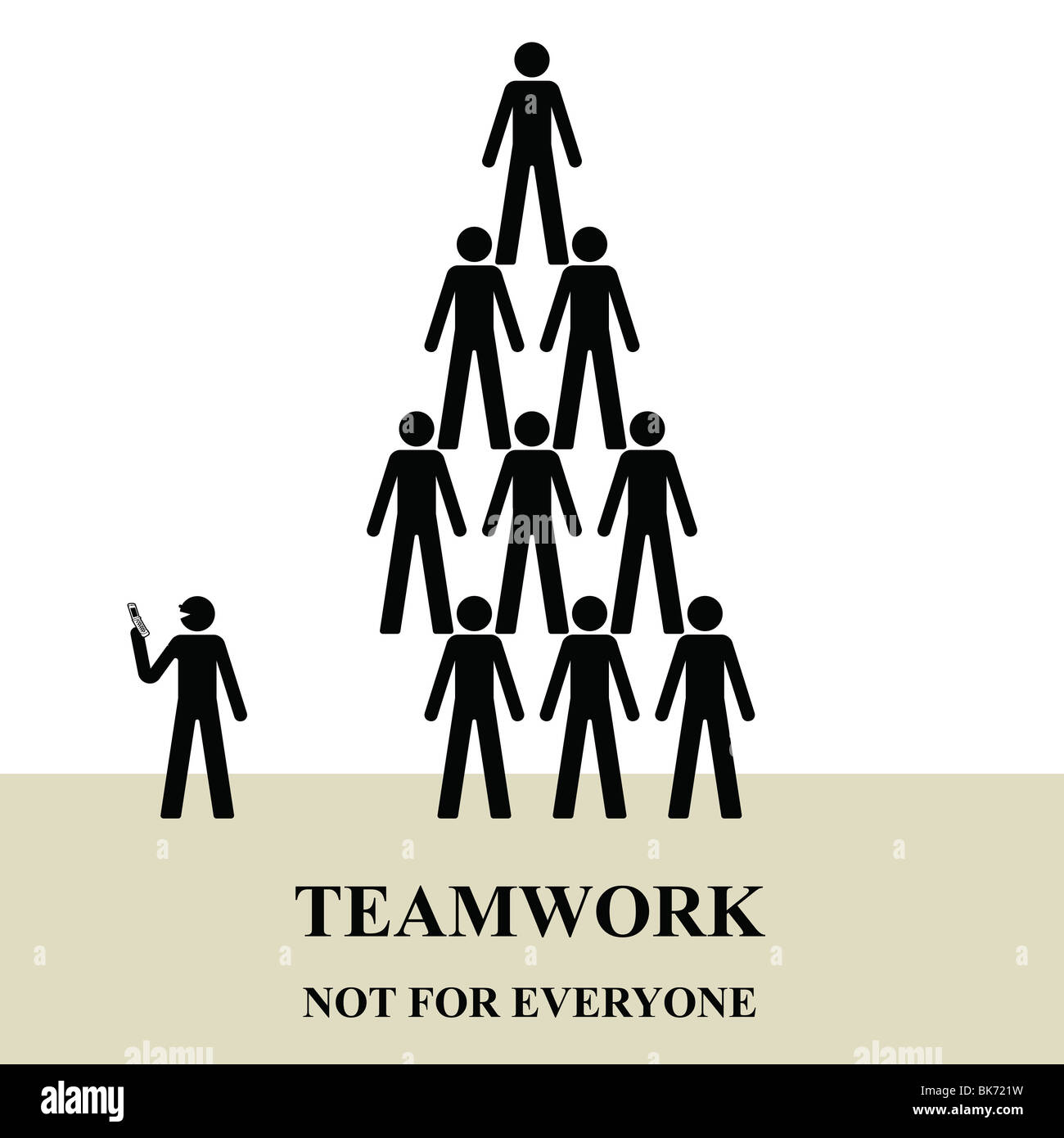 Vector of teamwork is not for everyone in the workplace Stock Photo - Alamy