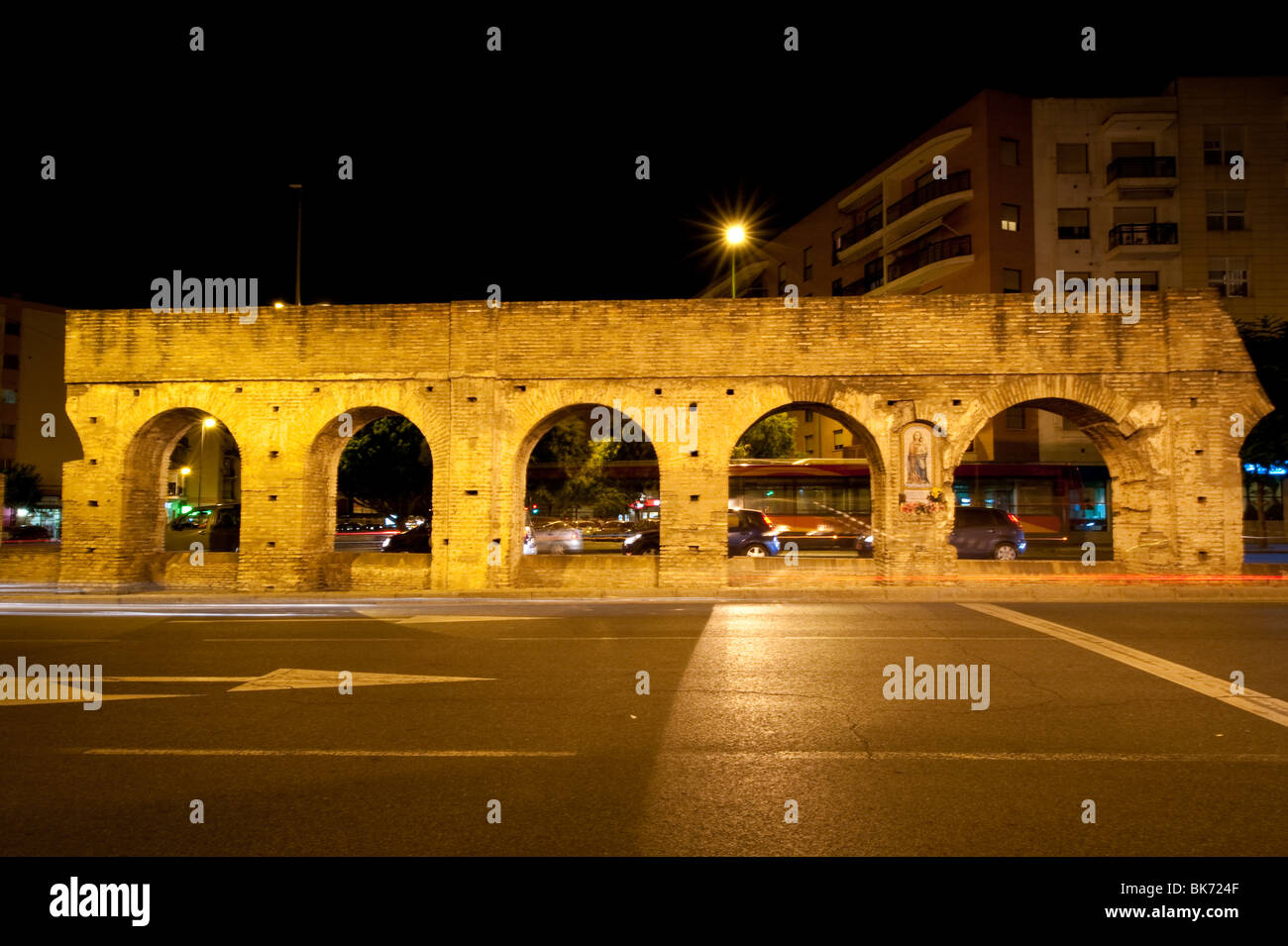 This is an image of a the Roman aqueduct ruins in Sevilla Spain Stock ...