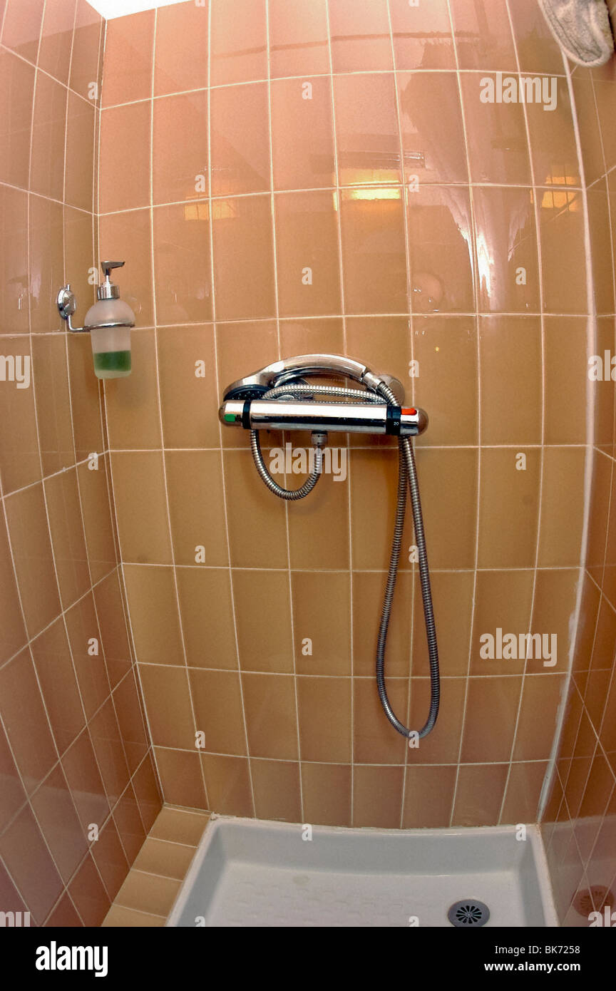 Inside Shower Room, TIled, Faucet, Home Stock Photo - Alamy