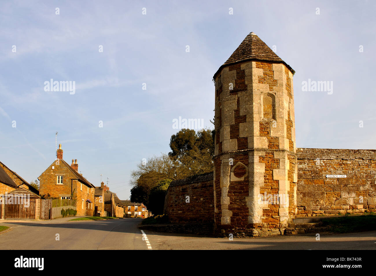 The watchtower near Bede House, Lyddington, Rutland, England, UK Stock ...