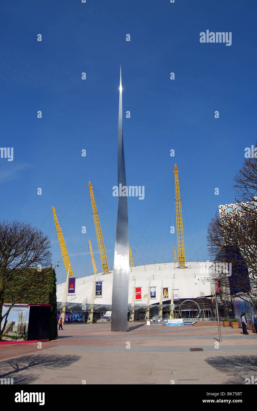 Greenwich Dome O2 Peninsula Spire Stainless steel Stock Photo - Alamy
