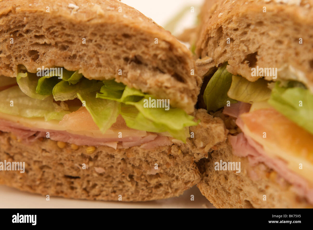 Ham salad roll sandwich Stock Photo - Alamy