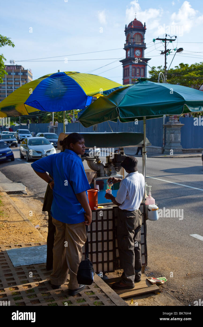 Snow Cone Vendor in front of Queens Royal College in Port of Spain ...