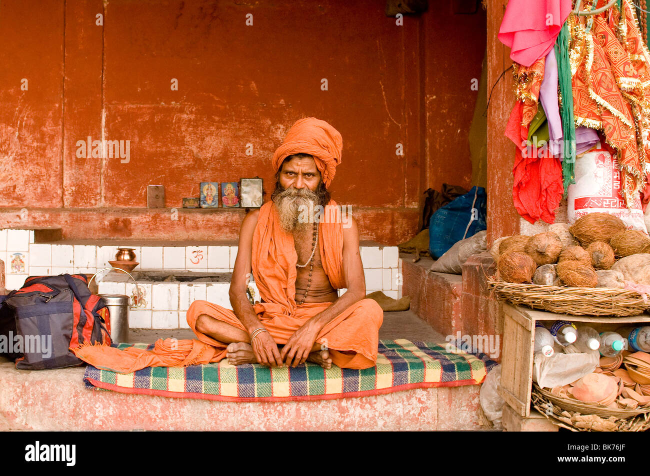 This is an image of a Hindu holy man in Varanasi, India Stock Photo - Alamy