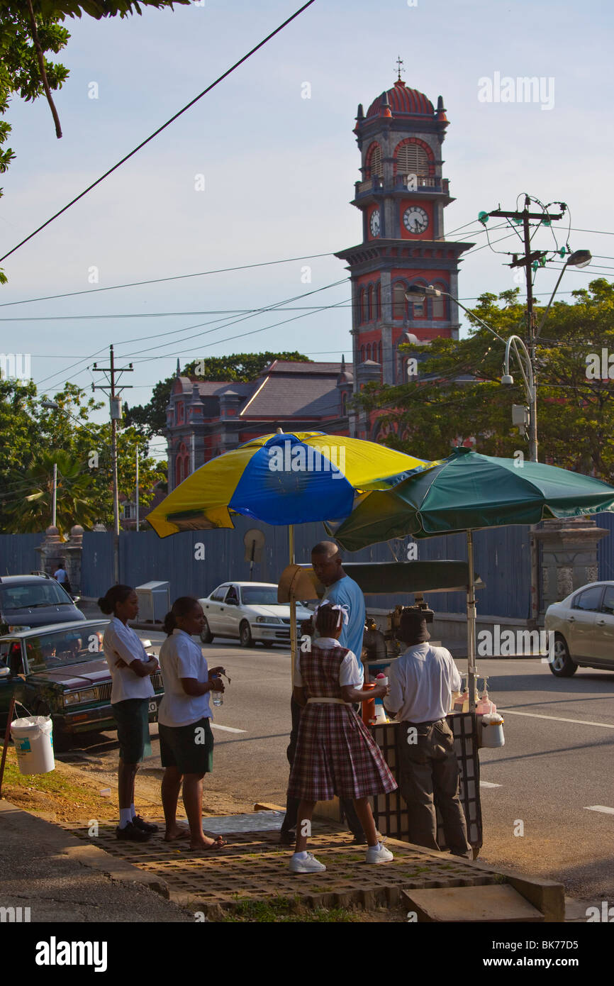 Snow Cone Vendor in front of Queens Royal College in Port of Spain ...