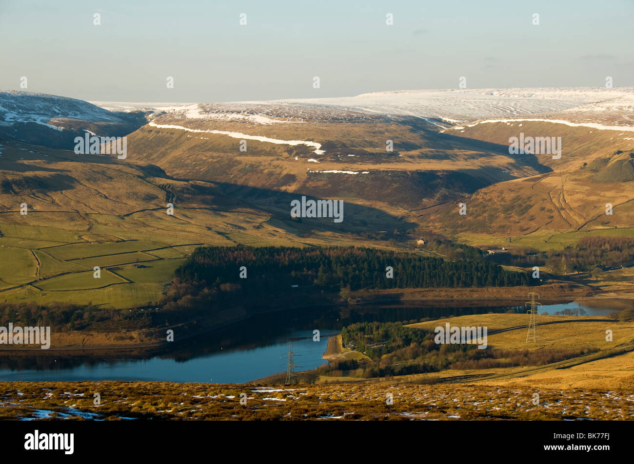 Black Hill and the Longdendale Valley from Bramah Edge on Bleaklow ...